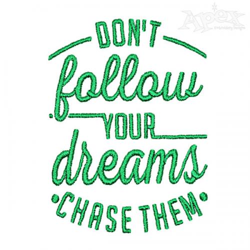 Dont Follow Pack Embroidery Design | Apex Monogram Designs & Fonts