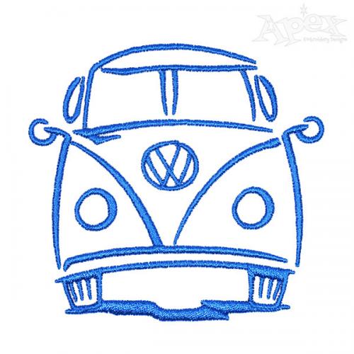Van Bus Embroidery Design | Apex Monogram Designs & Fonts