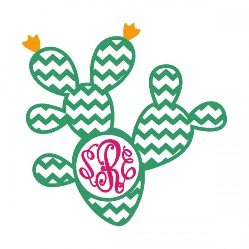 Chevron Cactus Cuttable Frame | Apex Embroidery Designs, Monogram Fonts ...