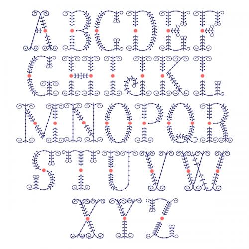 Stitch Monogram Cuttable Font | Apex Embroidery Designs, Monogram Fonts ...