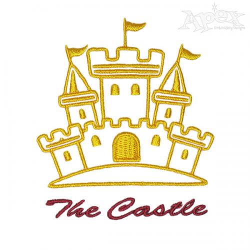 Castle Embroidery Design | Apex Monogram Designs & Fonts