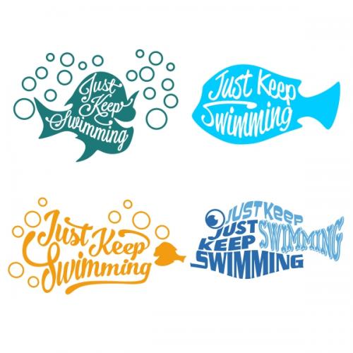 Just Keep Swimming Cuttable Design | Apex Designs & Fonts