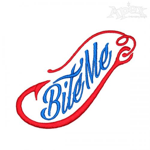 Bite Me Embroidery Design | Apex Monogram Designs & Fonts
