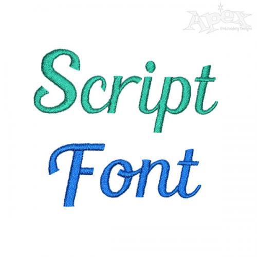 Fine Script Machine Embroidery Font by Apex