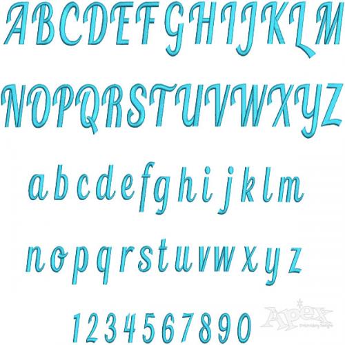 Fine Script Embroidery Font | Apex Embroidery Designs, Monogram Fonts ...