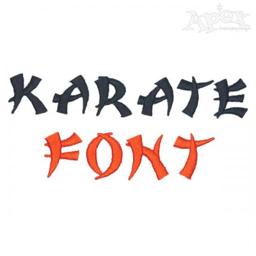 Karate Embroidery Font | Apex Monogram Designs & Fonts