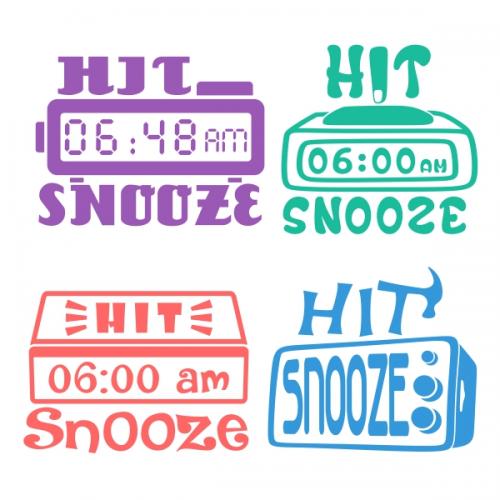 Hit Snooze Cuttable Design | Apex Designs & Fonts