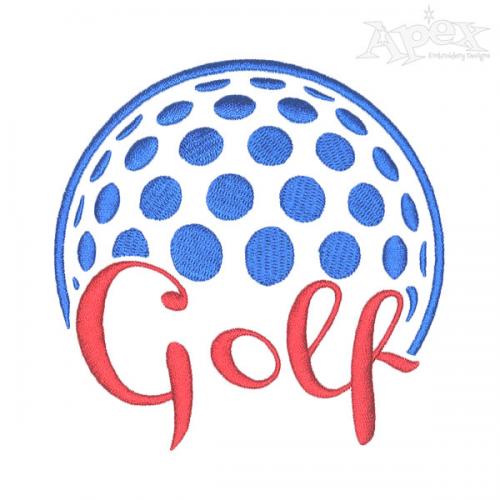 Golf Embroidery Design | Apex Monogram Designs & Fonts