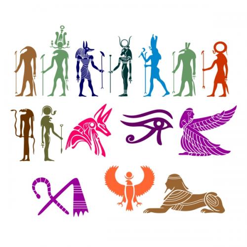 Ancient Egyptian Gods Cuttable Design | Apex Designs & Fonts