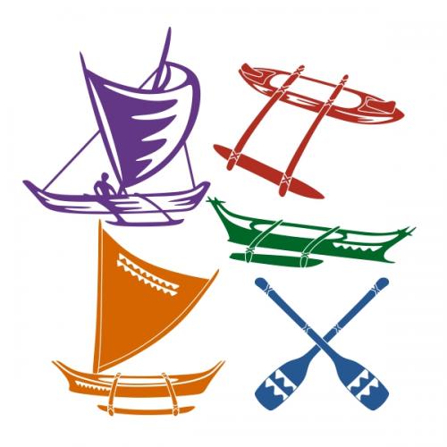 Outrigger Canoe Cuttable Design | Apex Designs & Fonts