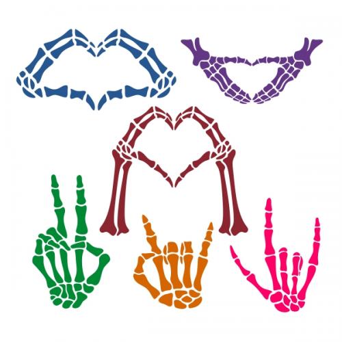 Skeleton Hand Pack Cuttable Design | Apex Designs & Fonts