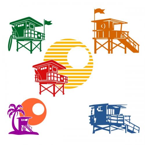 Lifeguard Tower Cuttable Design | Apex Designs & Fonts