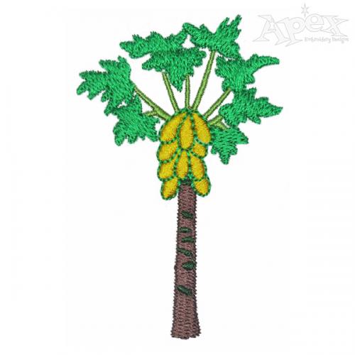 Papaya Tree Embroidery Design | Apex Monogram Designs & Fonts