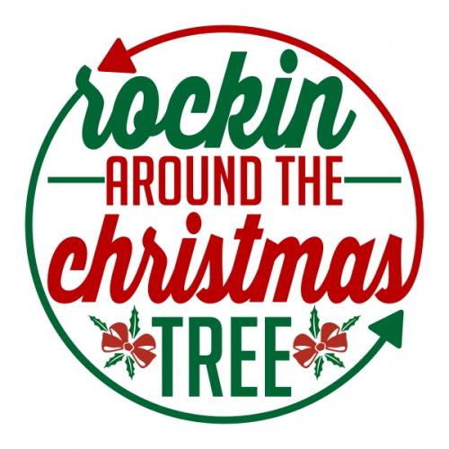 Rockin' around the Christmas Tree Cuttable Design | Apex Embroidery ...