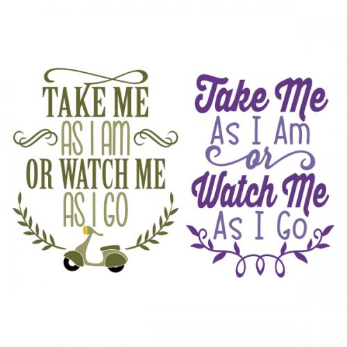Take Me Cuttable Design | Apex Designs & Fonts