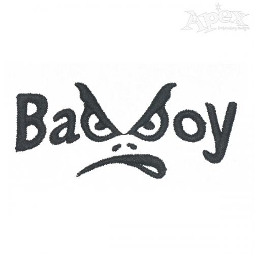 Bad Boy Embroidery Design | Apex Monogram Designs & Fonts