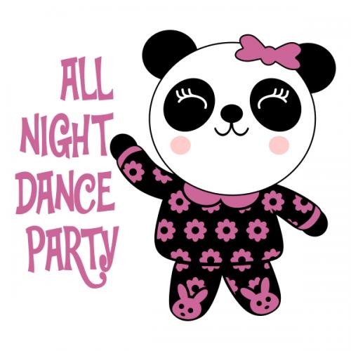 All Night Panda Cuttable Design | Apex Embroidery Designs, Monogram ...