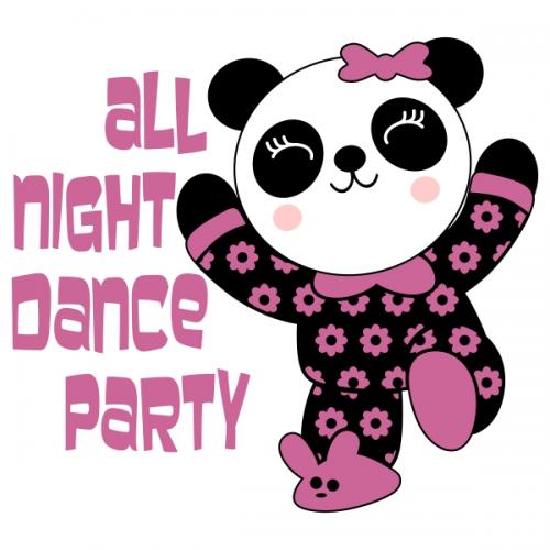 All Night Panda Cuttable Design | Apex Embroidery Designs, Monogram ...