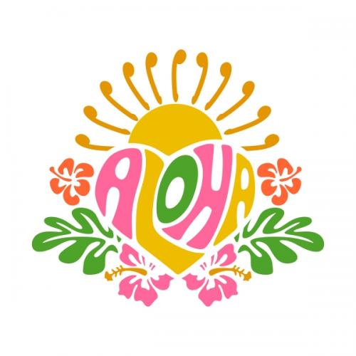 Colorful Aloha Cuttable Design | Apex Embroidery Designs, Monogram ...
