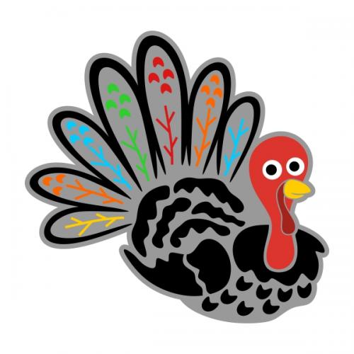 Colorful Turkey Cuttable Design | Apex Embroidery Designs, Monogram ...