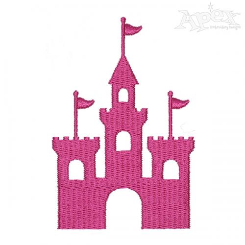 Castle Embroidery Design #2 | Apex Monogram Designs & Fonts
