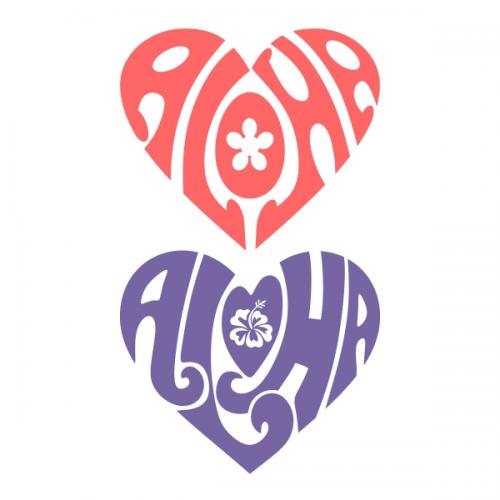 Aloha Heart Cuttable Design | Apex Designs & Fonts