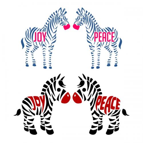 Zebra Joy Peace Cuttable Design | Apex Designs & Fonts