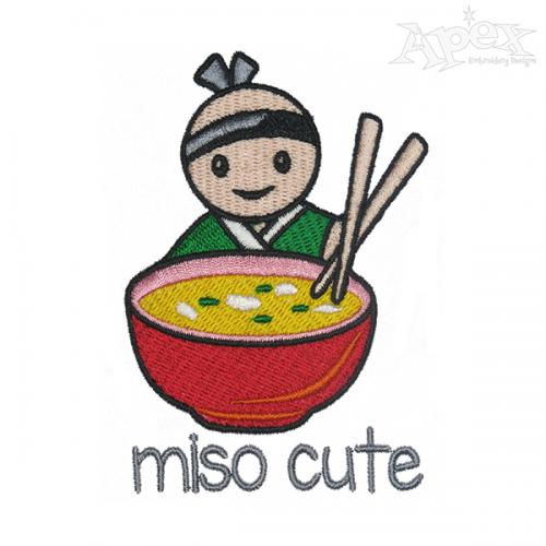 Miso Cute Embroidery Design | Apex Monogram Designs & Fonts