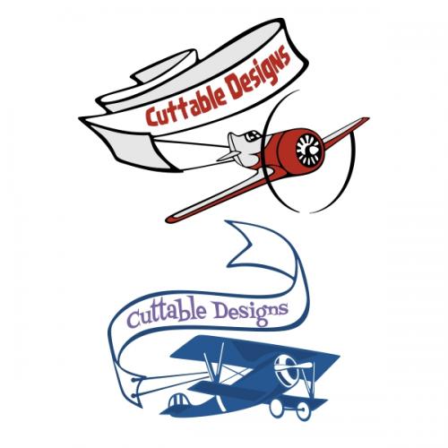 Airplane Plane With Banner SVG Vector Designs | Apex