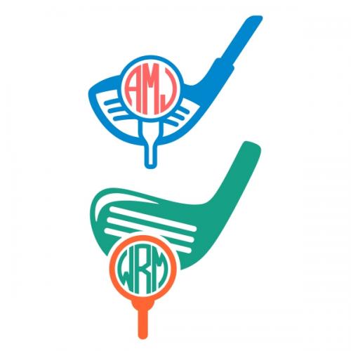 Golf Monogram Cuttable Frame | Apex Designs & Fonts