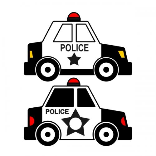Cute Police Car Cuttable Design | Apex Designs & Fonts