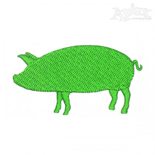 Pig Embroidery Design #2 | Apex Embroidery Designs, Monogram Fonts ...