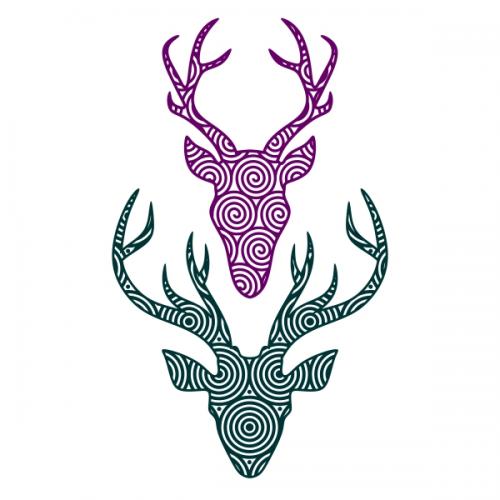 Patterned Deer Cuttable Design | Apex Designs & Fonts