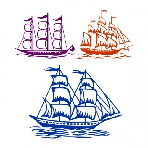 Classic Ship Cuttable Design | Apex Designs & Fonts