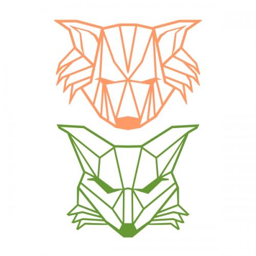 Geometric Fox Cuttable Design | Apex Designs & Fonts