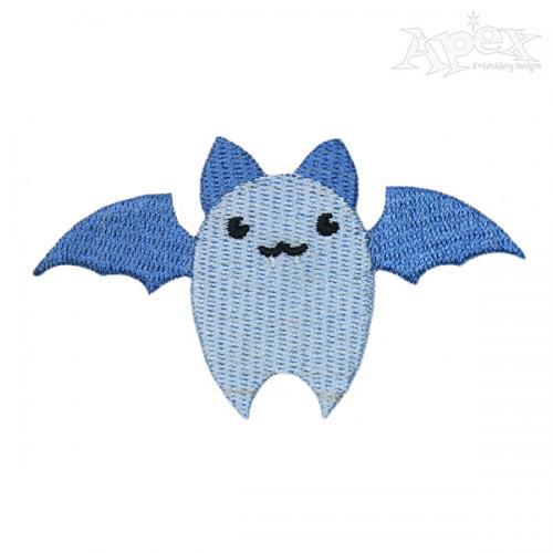 Cute Flying Bat Machine Embroidery Design by Apex