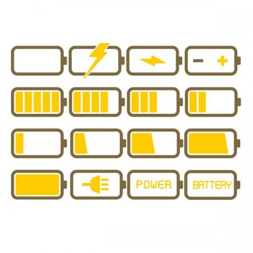 Battery Icons Cuttable Design | Apex Designs & Fonts