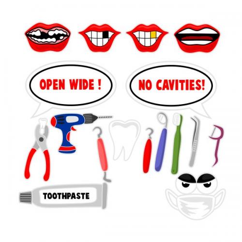 Dentistry Photo Props Cuttable Design | Apex Designs & Fonts
