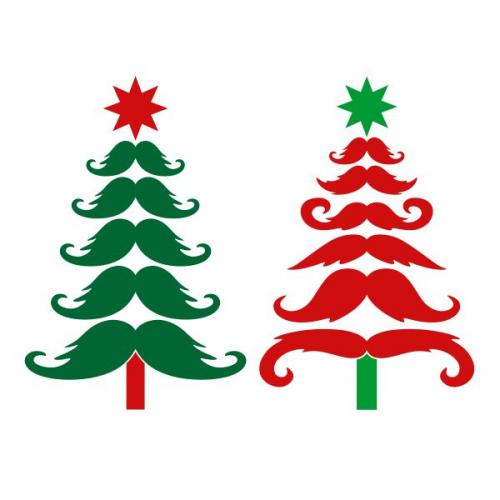 Mustache Christmas Tree | Apex Designs & Fonts
