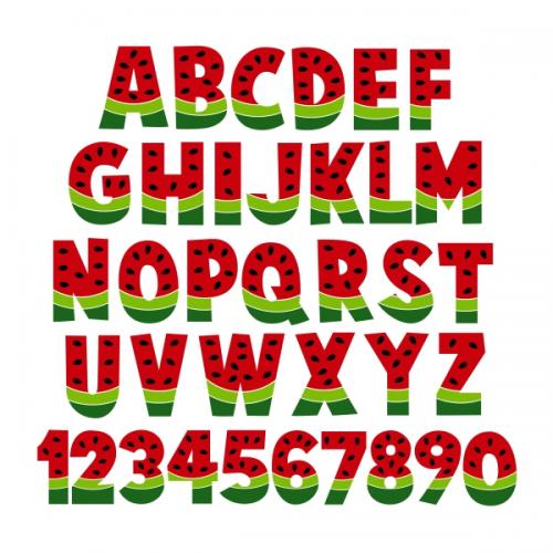 Watermelon Cuttable Font | Apex Embroidery Designs, Monogram Fonts ...