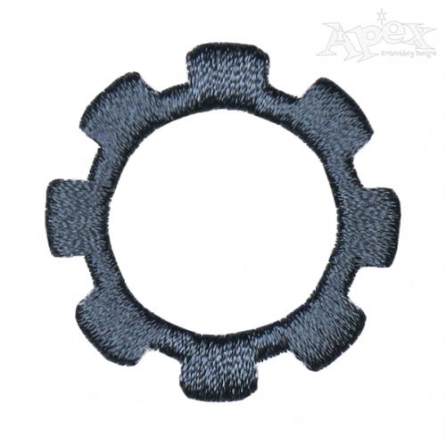 Gear Steampunk Embroidery Design | Apex Monogram Designs & Fonts