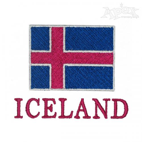Iceland Flag and Snowflake Embroidery Design | Apex Embroidery Designs ...