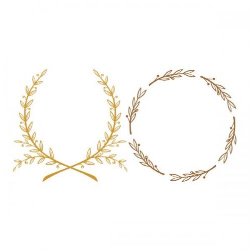Elegant Wreath Frame Cuttable Design | Apex Designs & Fonts