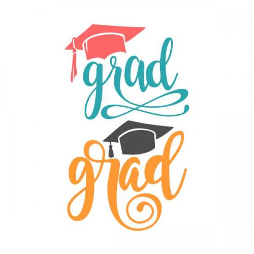 Grad Graduation Hat Cuttable Design | Apex Designs & Fonts