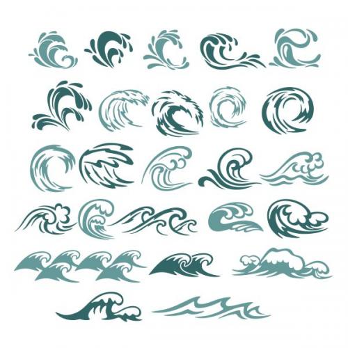 Wave Pack Cuttable Design | Apex Designs & Fonts