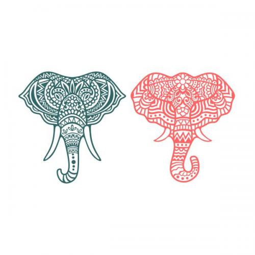 Elephant Mandala SVG Clipart Design - Apex Cuttable