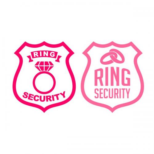 Wedding Ring Security Logo SVG Cut File Design | Apex