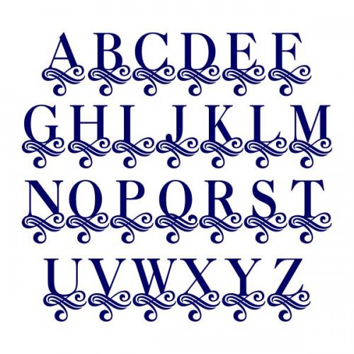 Arlene Vintage Cuttable Font | Apex Embroidery Designs, Monogram Fonts ...