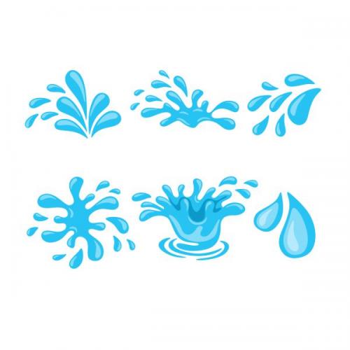 Water Splash Cuttable Design | Apex Designs & Fonts
