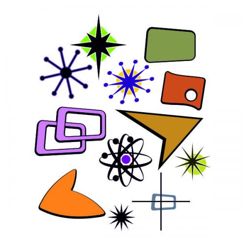 Atomic Stars Pack Cuttable Design | Apex Designs & Fonts